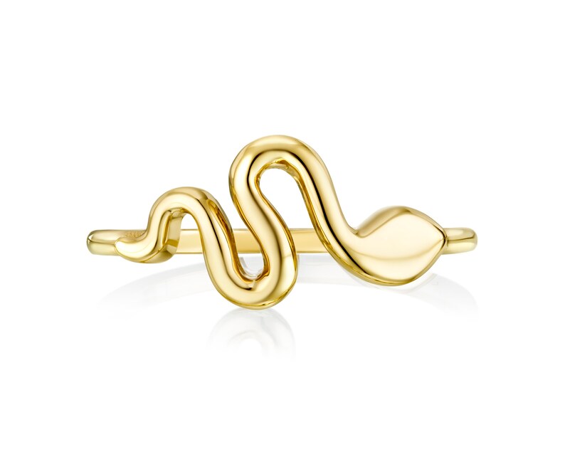 Solid Gold Snake Ring - Etsy
