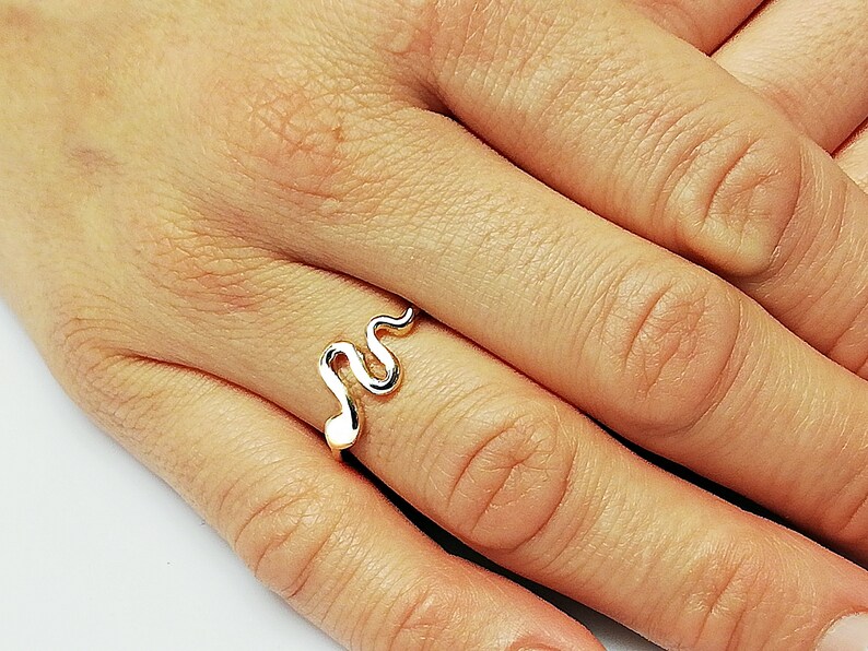 Solid Gold Snake Ring, - Etsy