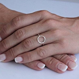 Open Circle Ring, Gold Circle Band Ring - Etsy