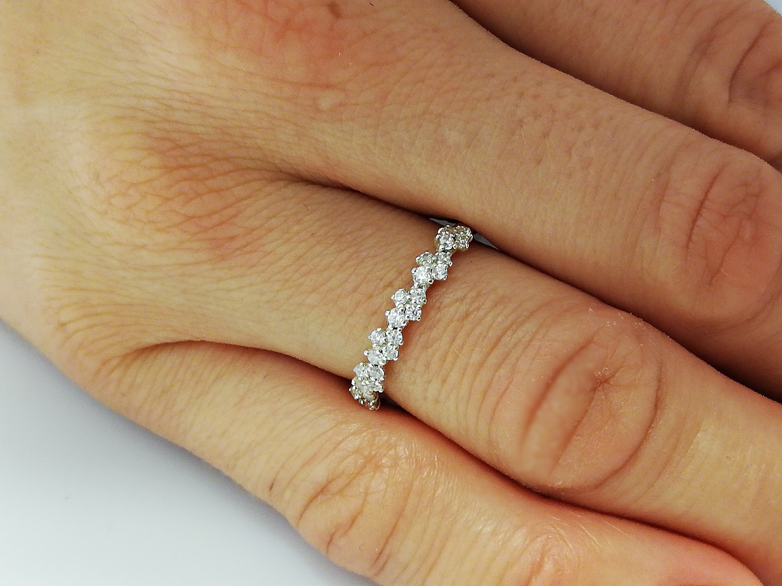 Diamond Cluster Band Ring Gold Multistone Diamond Ring - Etsy