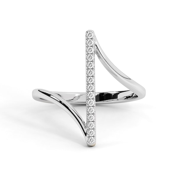 Diamond Bar Ring - Etsy