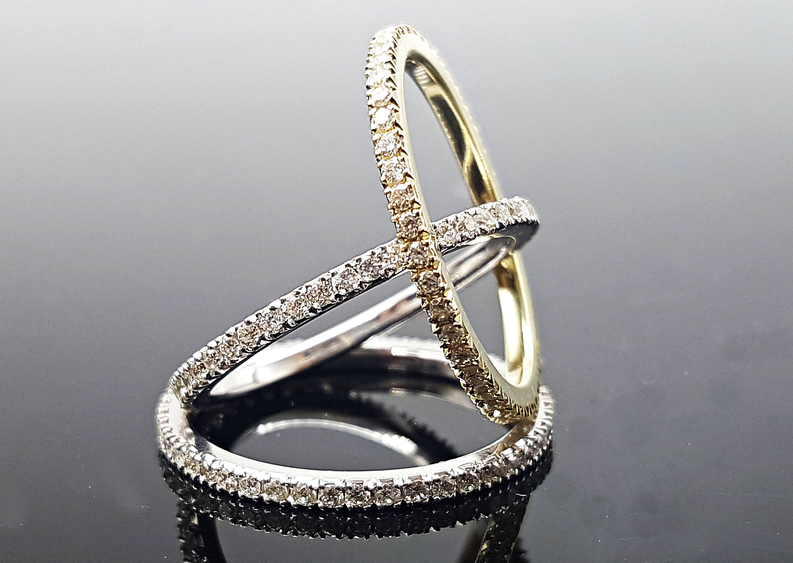 Diamond Band Ring Micro Pave Gold Full Eternity Diamond - Etsy