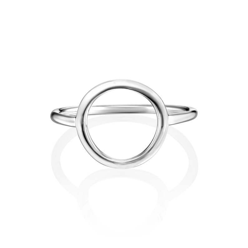Open Circle Ring Gold Circle Band Ring - Etsy