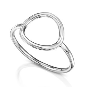 Open Circle Ring, Gold Circle Band Ring - Etsy