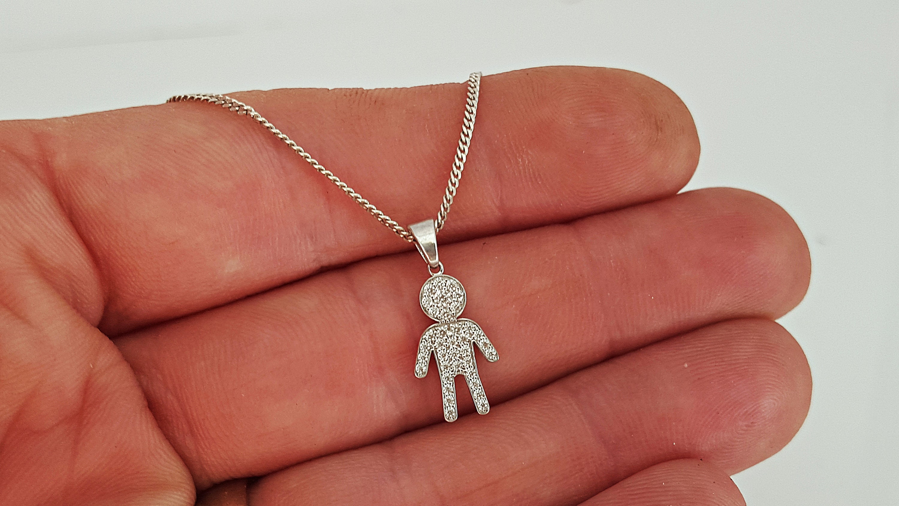 New mom necklace Children necklace Diamond Girl necklace | Etsy