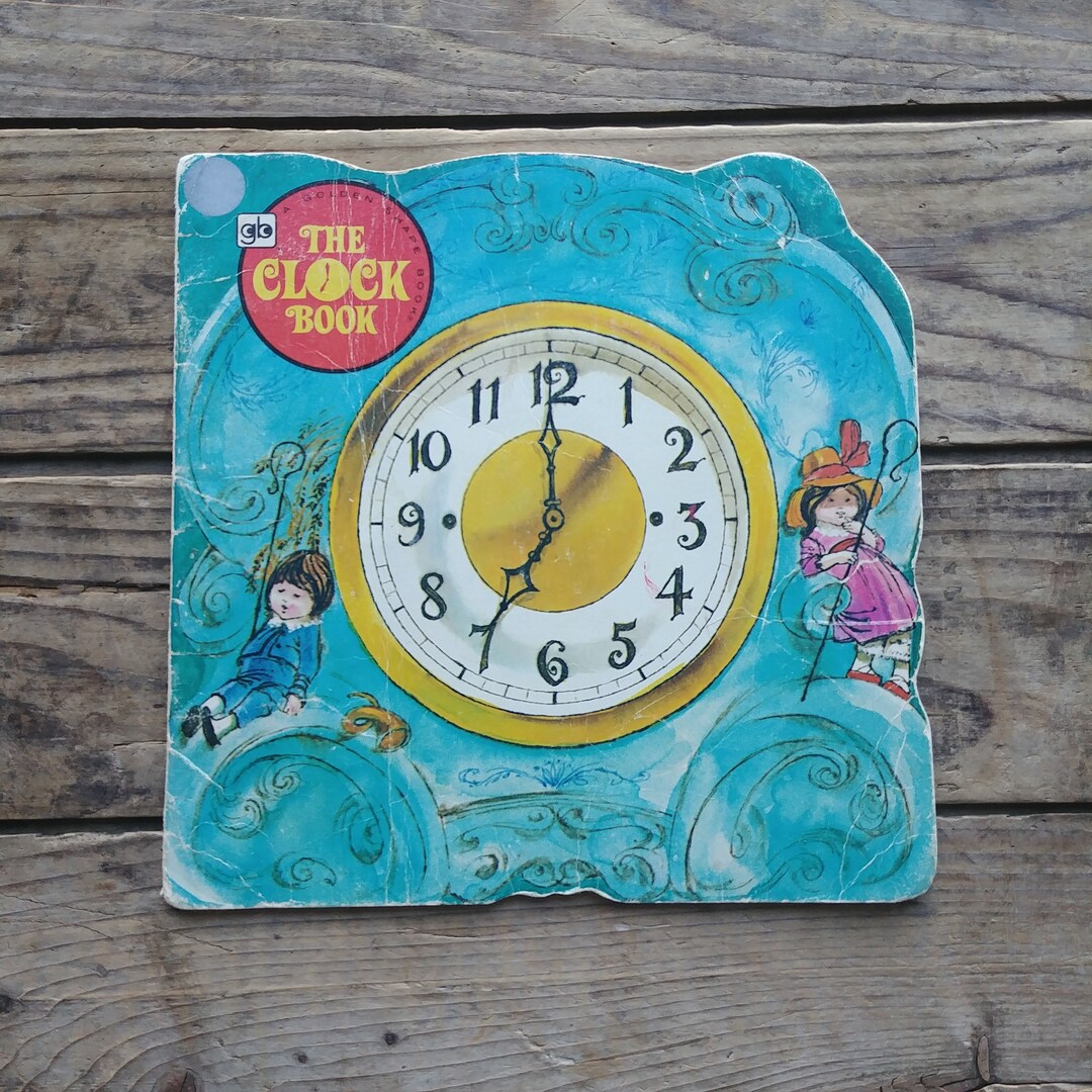The Clock Book, a Golden Shape Book, Vintage - Etsy