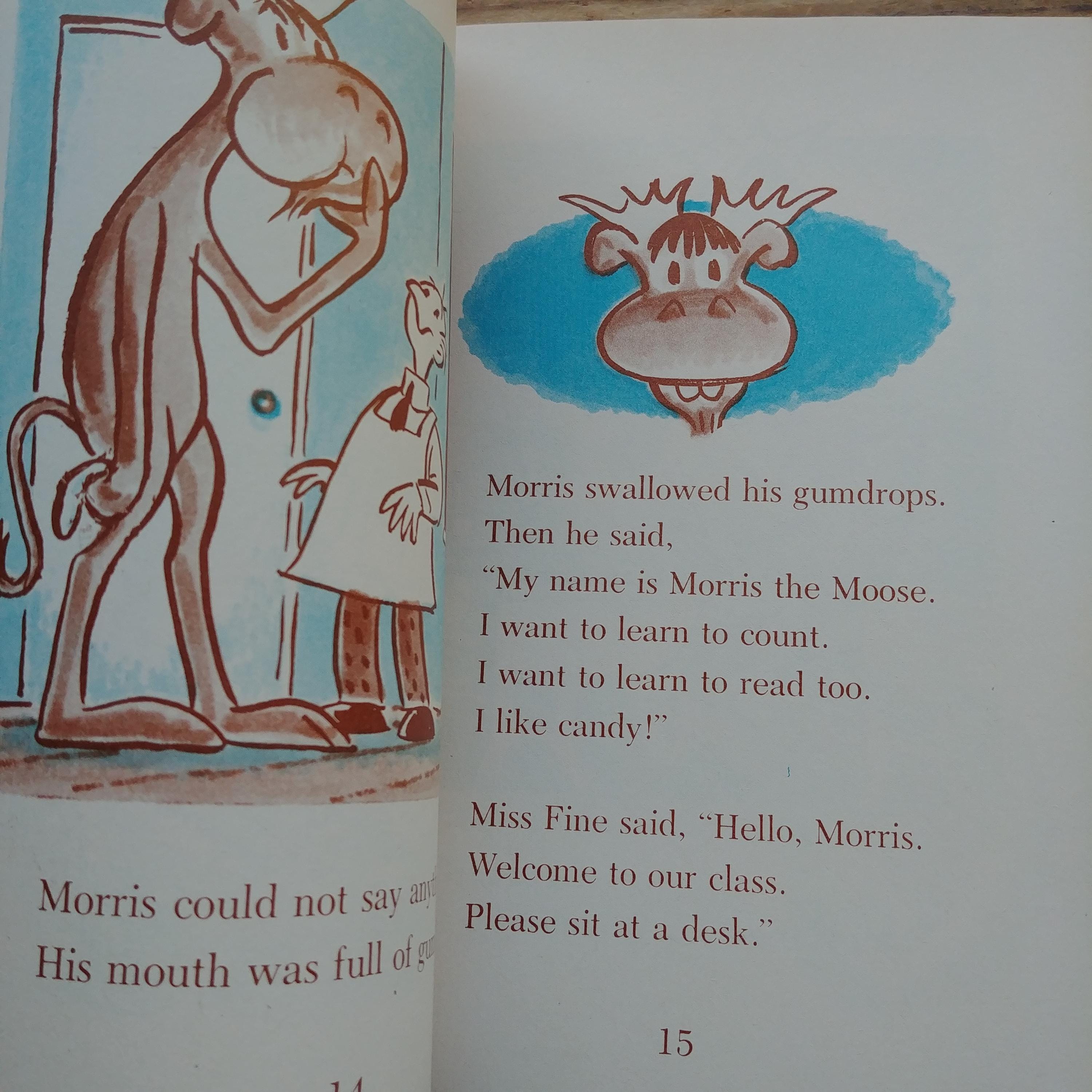 Morris the Moose Goes to School, a Paperback Children's Book 1970s, by ...