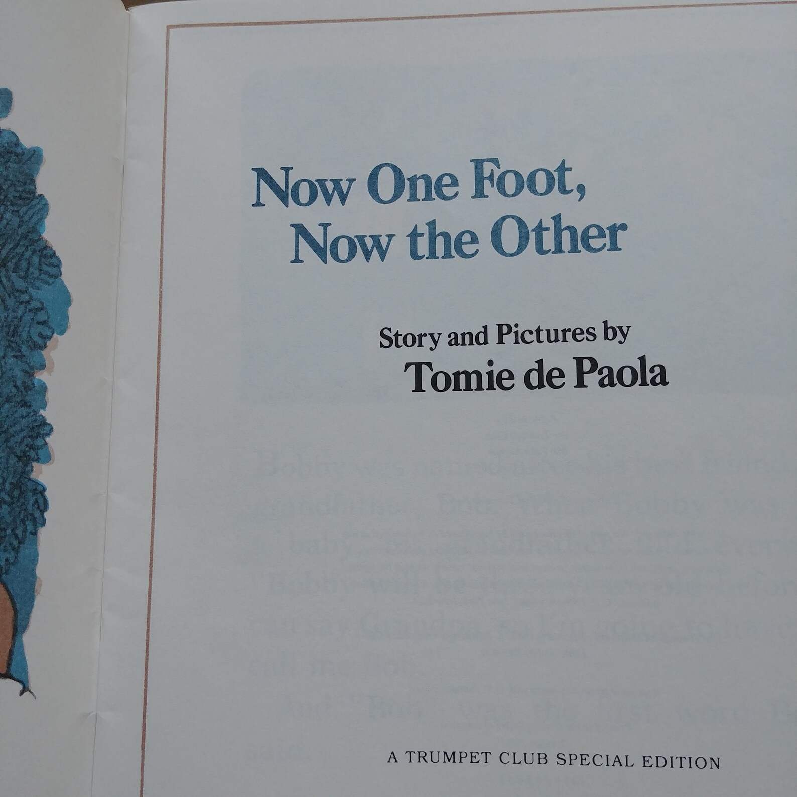 Now One Foot, Now the Other, a Children's Book by Tomie De Paola, - Etsy