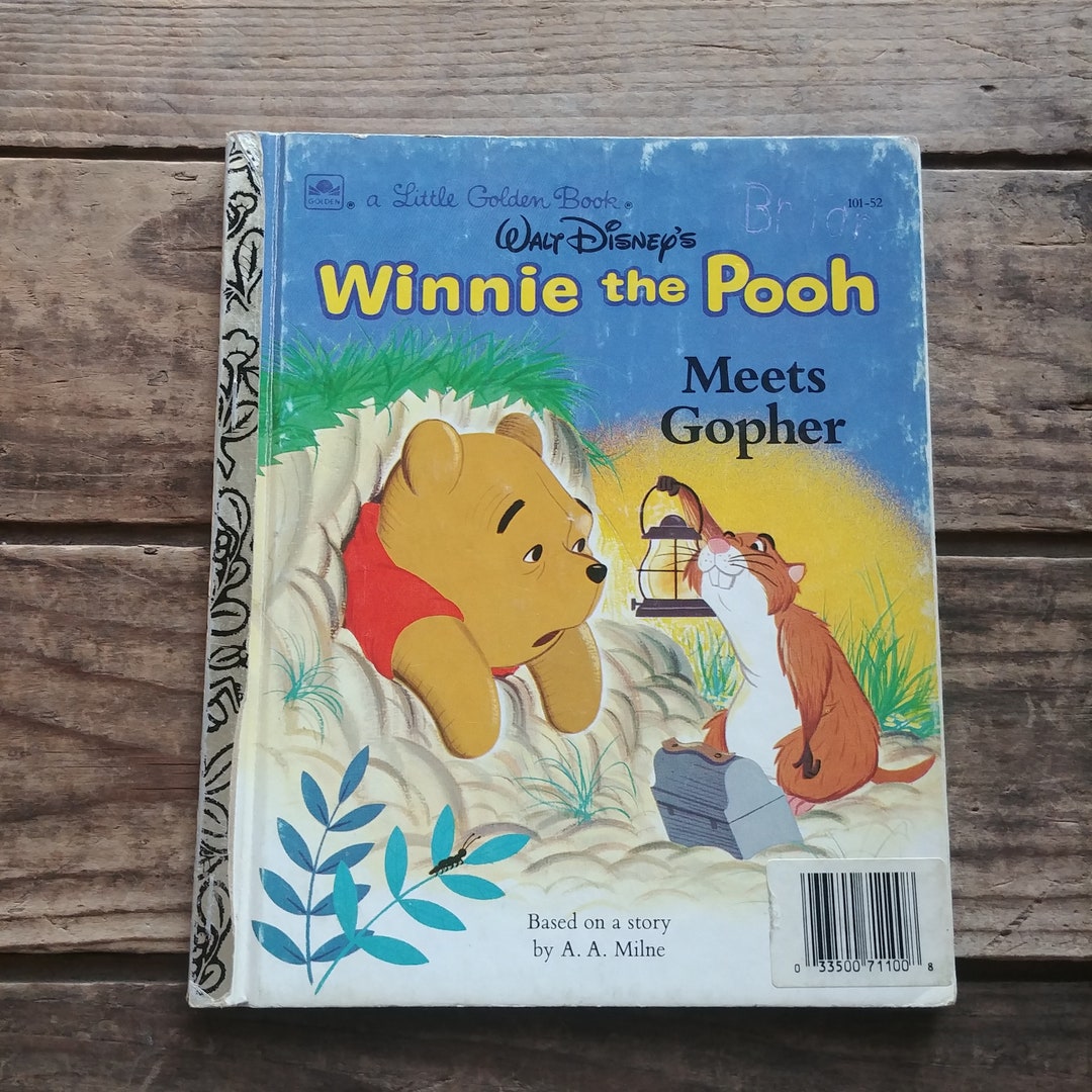 Winnie the Pooh Meets Gopher Little Golden Book Walt Disney - Etsy