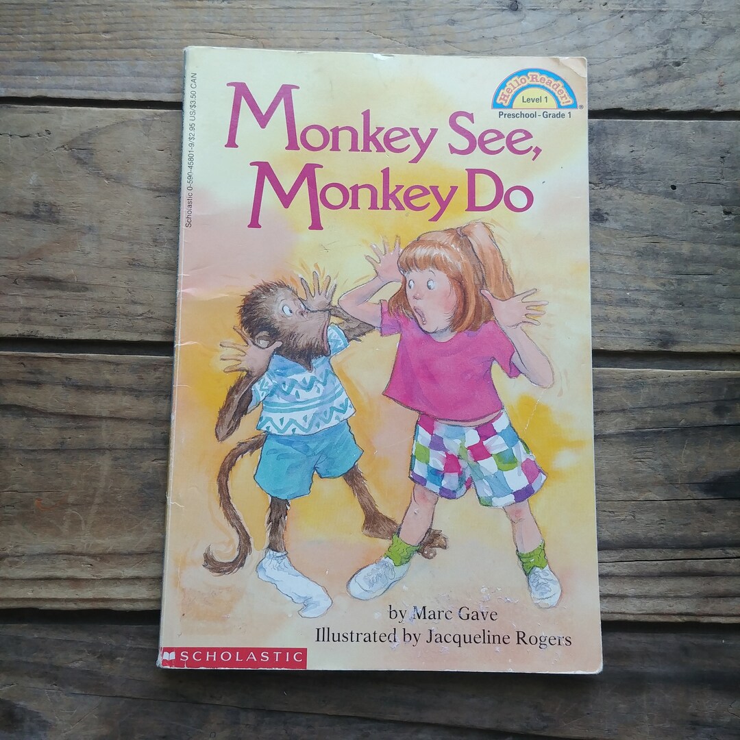Monkey See Monkey Do, a Children's Book - Etsy