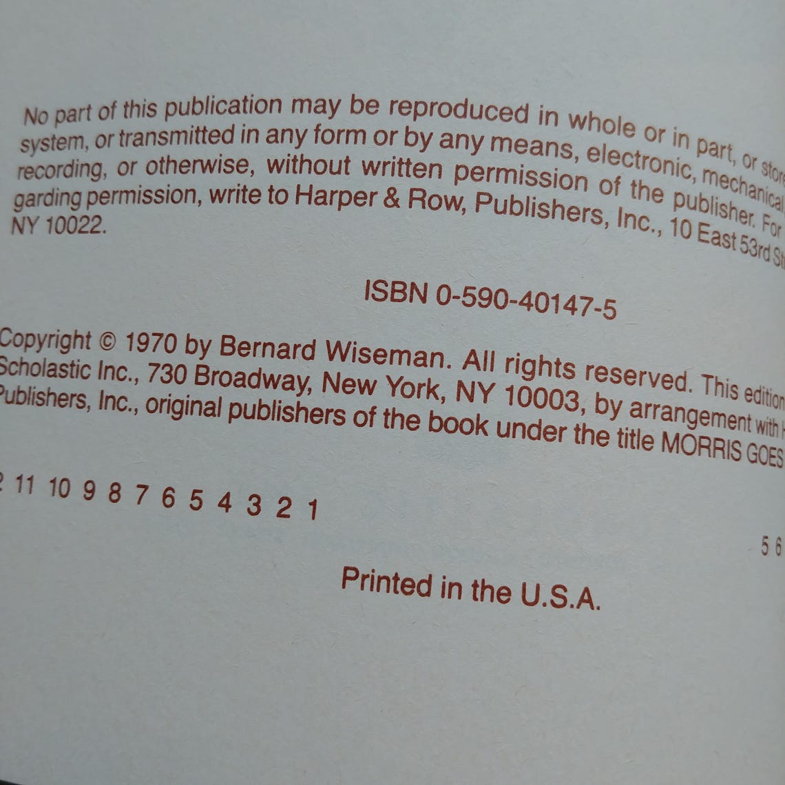 Morris the Moose Goes to School, a Paperback Children's Book 1970s, by ...