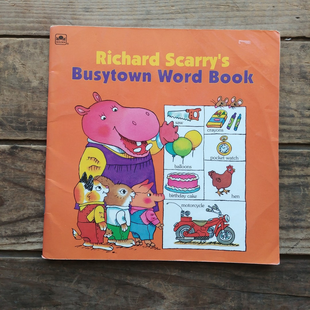 Richard Scarry's Busytown Word Book, Paperback - Etsy