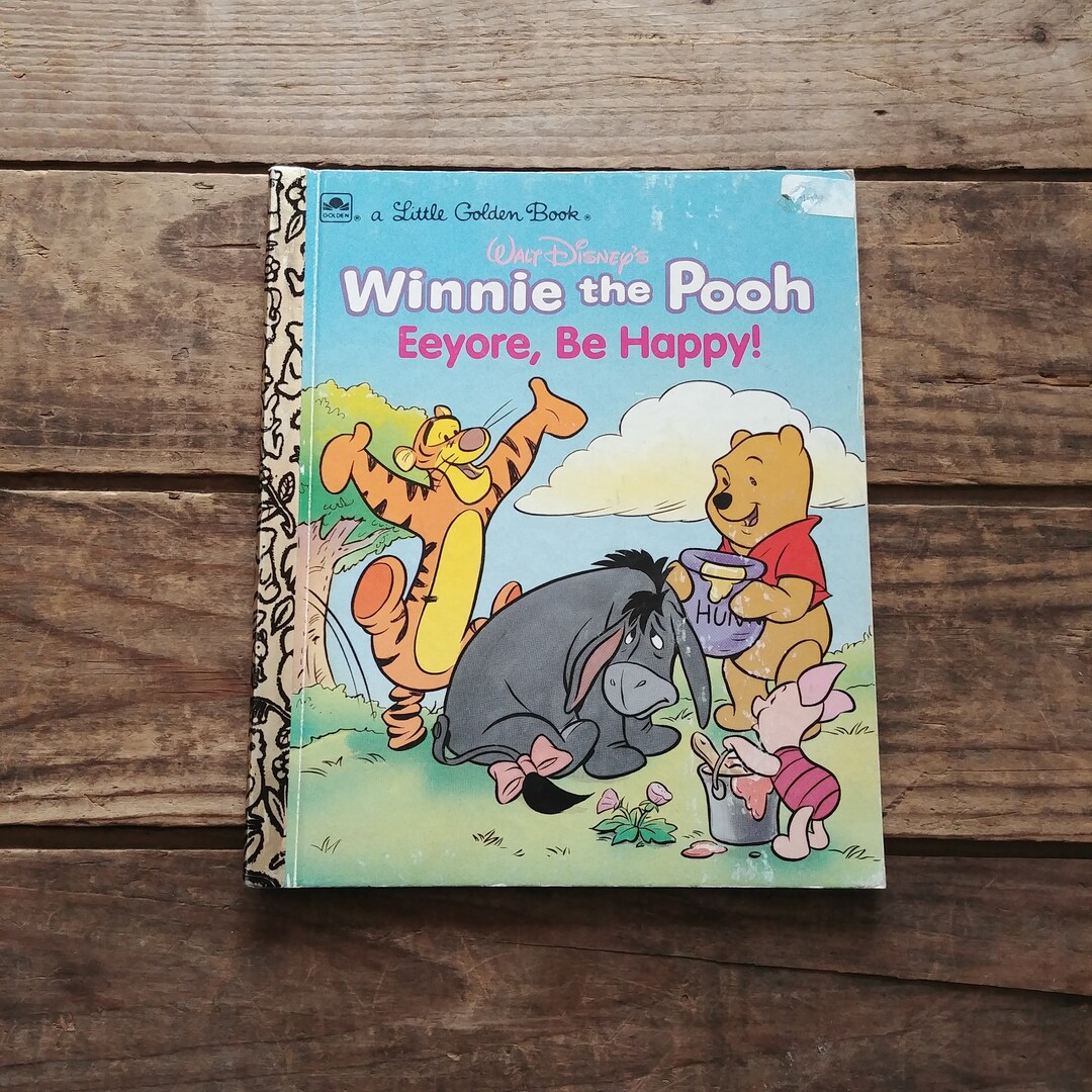 Winnie the Pooh, Eeyore, Be Happy Little Golden Book - Etsy