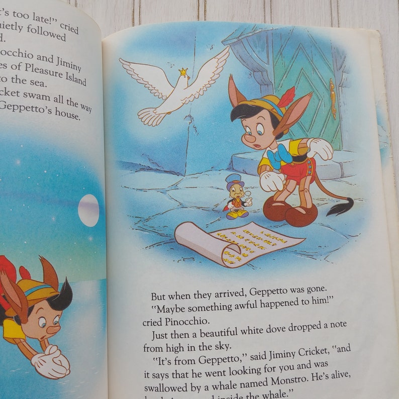 Pinocchio, Little Golden Book, Walt Disney - Etsy