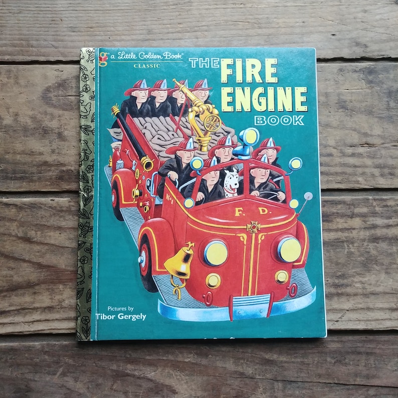 The Fire Engine Book Little Golden Book Tibor Gergely - Etsy