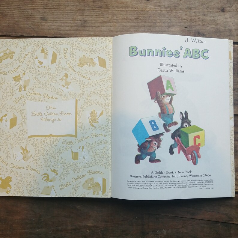 Bunnies' ABC Little Golden Books vintage 1980s | Etsy