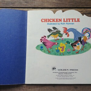 Chicken Little, Golden Shape Book, Vintage 1970s - Etsy