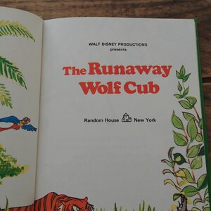 The Runaway Wolf Cub, Walt Disney Kid's Book, - Etsy