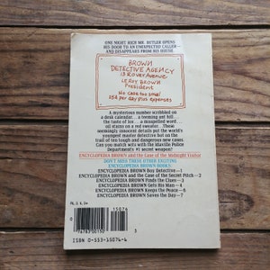 Encyclopedia Brown and the Case of the Midnight Visitor, a Children's ...