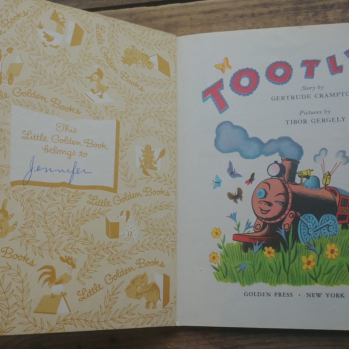 Tootle Vintage Little Golden Book Train Engine Story for | Etsy