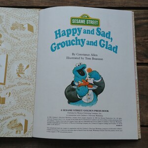 Happy and Sad, Grouchy and Glad, Vintage Little Golden Book, Sesame ...