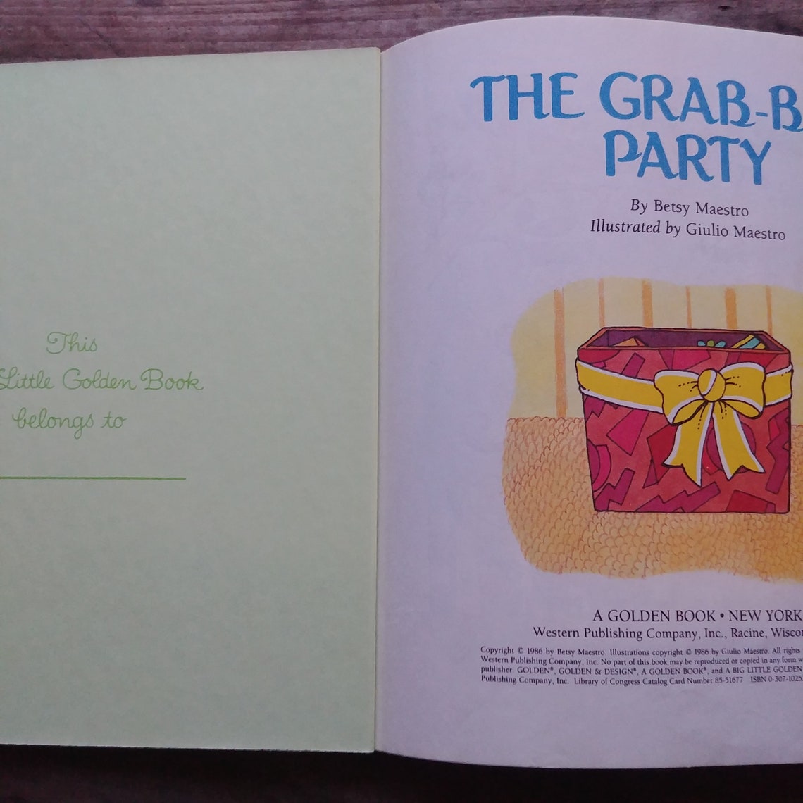 The Grab-bag Party, a Big Little Golden Book, Vintage 1986, Betsy ...