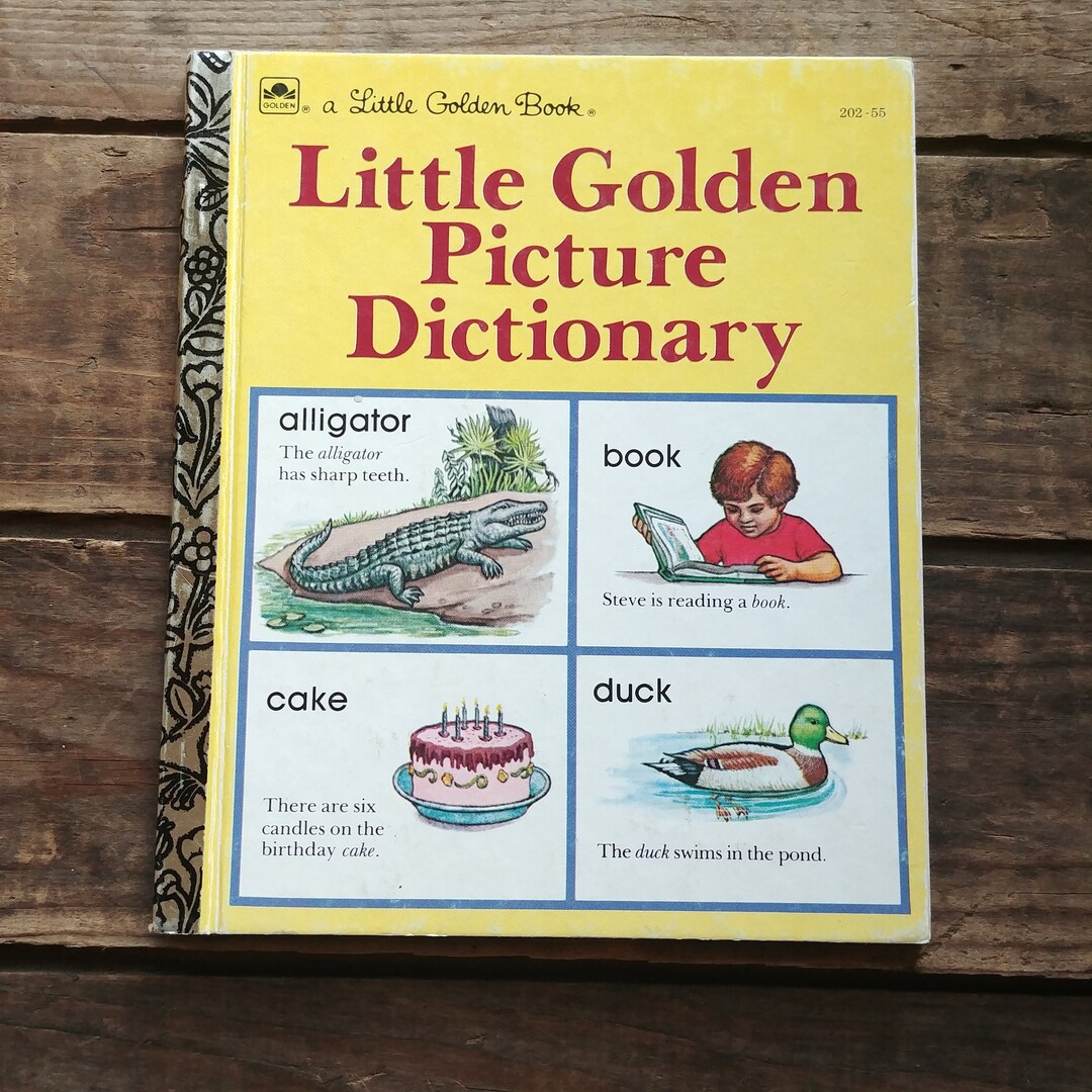 Little Golden Picture Dictionary, Vintage Kid's Books , as Is - Etsy