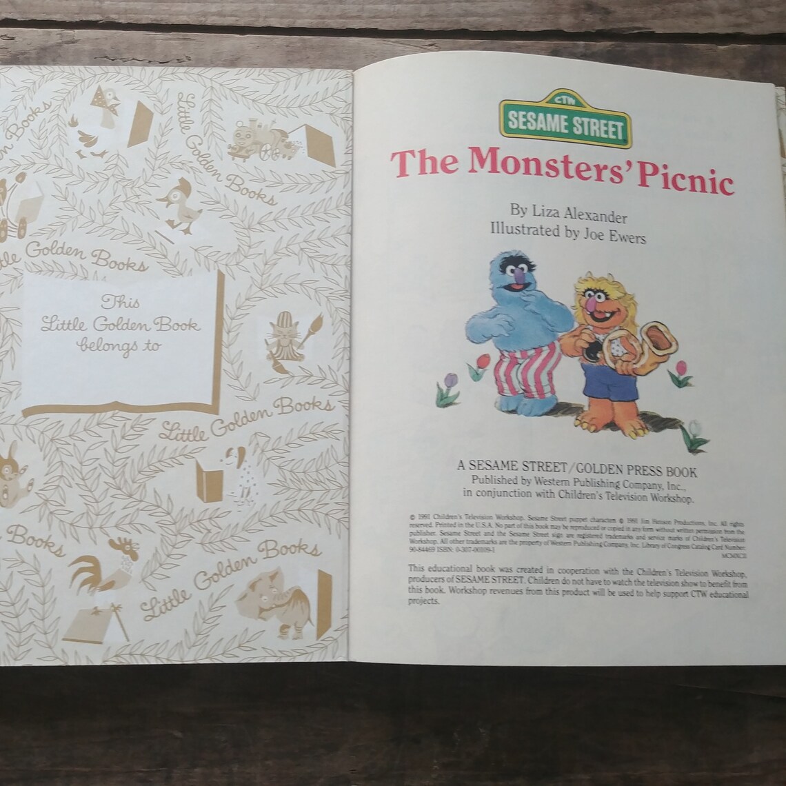 The Monster's Picnic, Sesame Street, Vintage Little Golden Book - Etsy