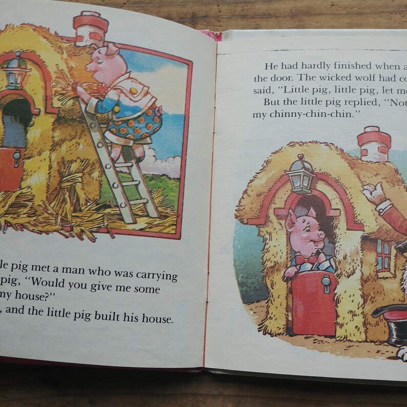 The Three Little Pigs Golden Tell a Tale Book for Children - Etsy