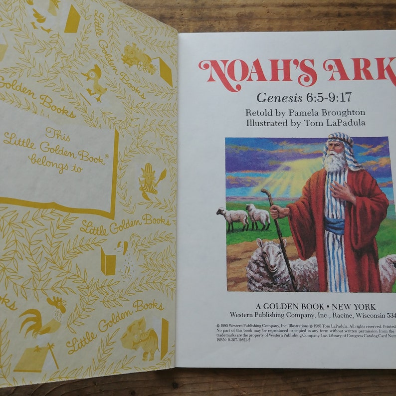 Noah's Ark Little Golden Book Bible Story - Etsy Canada