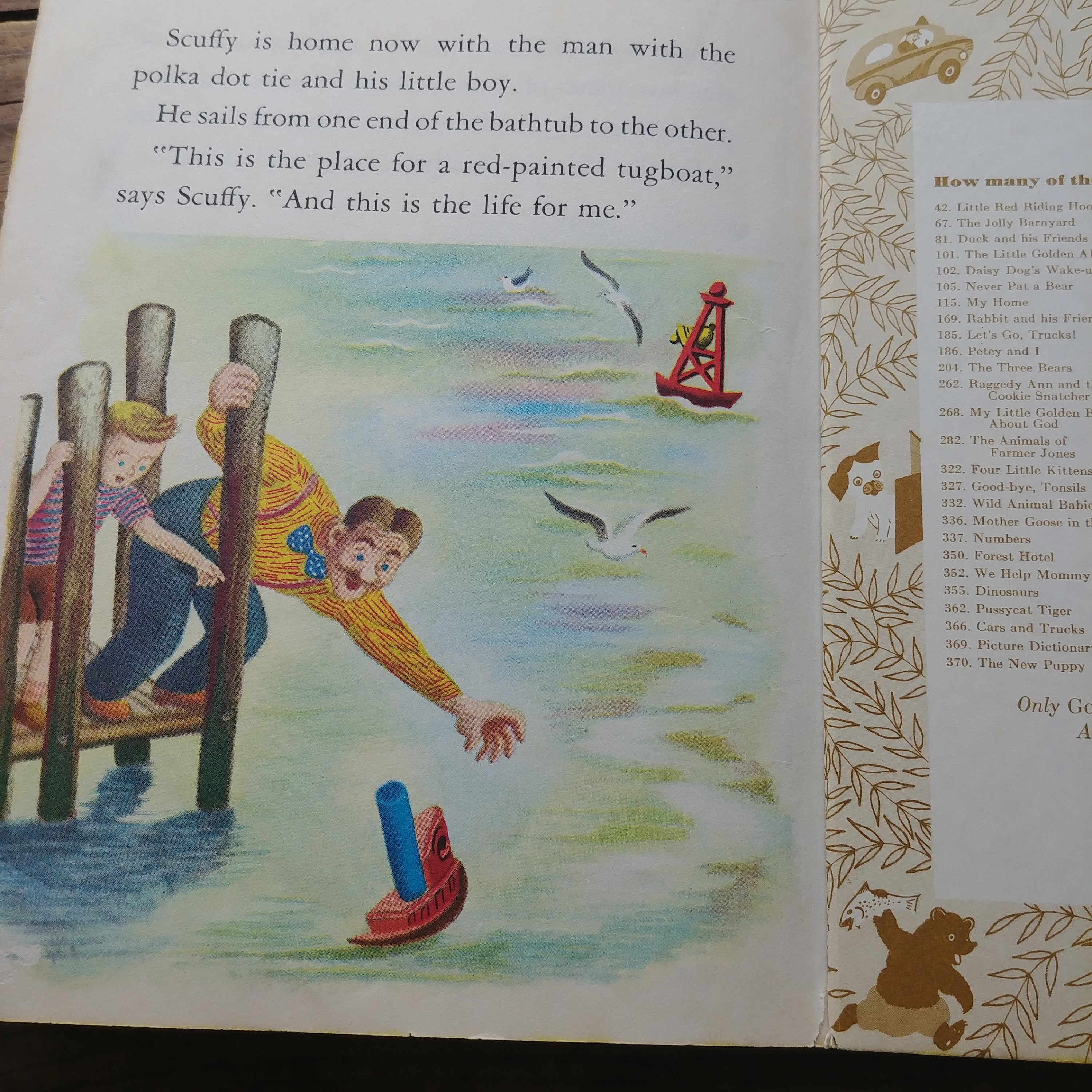 Scuffy the Tugboat Little Golden Book | Etsy