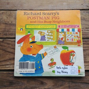 Richard Scarry's Postman Pig and His Busy Neighbors, Vintage Kid's Paperback Book - Etsy