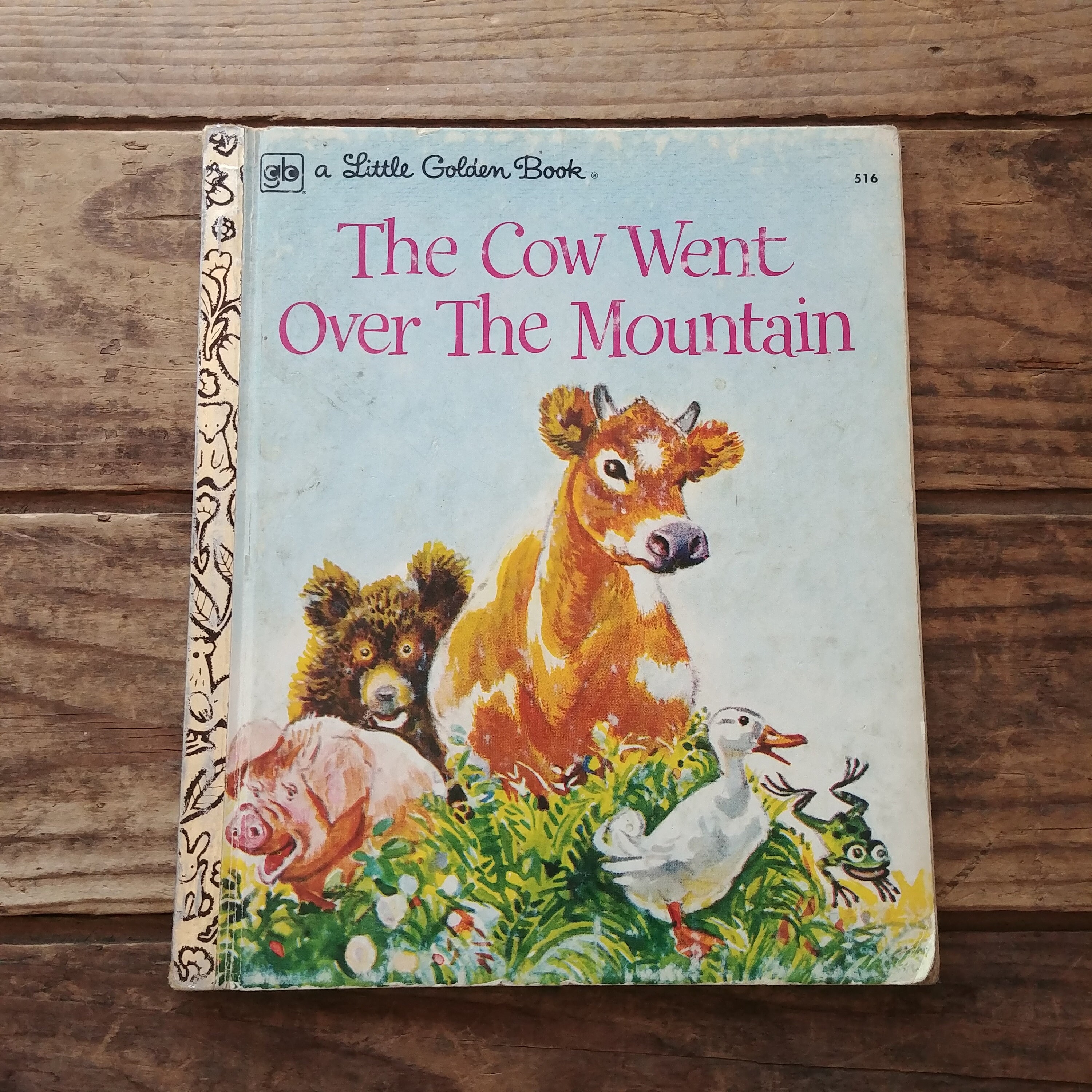The Cow Went Over the Mountain, a Little Golden Book, Vintage. - Etsy