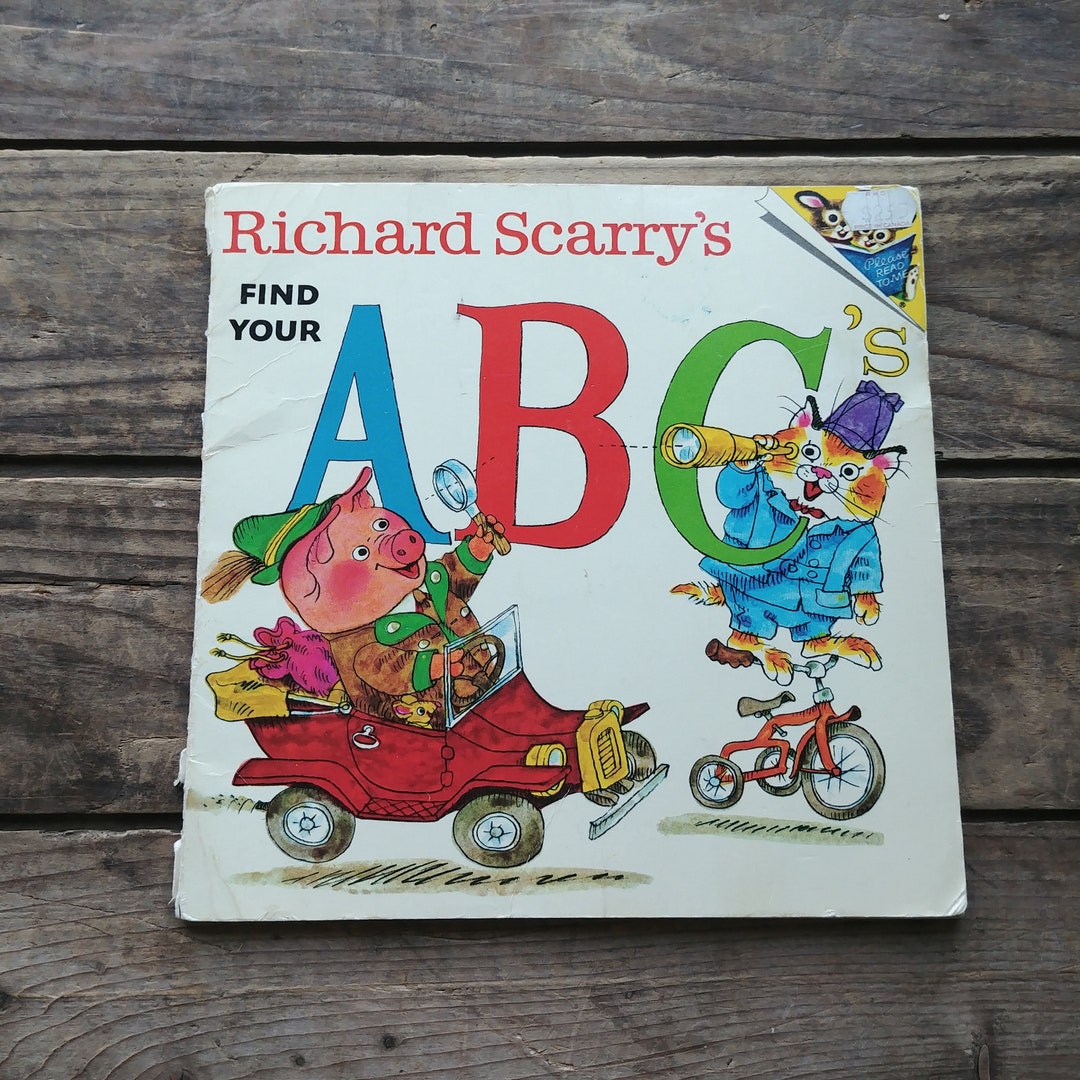 Richard Scarry's Find Your ABC, Kid's Paperback Book - Etsy