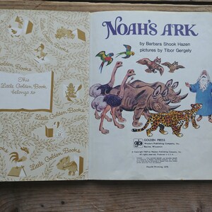 Noah's Ark, A Little Golden Book, Vintage 1976 - Etsy