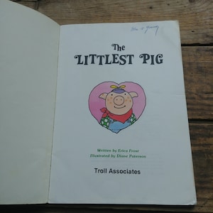 The Littlest Pig, Children's Book - Etsy