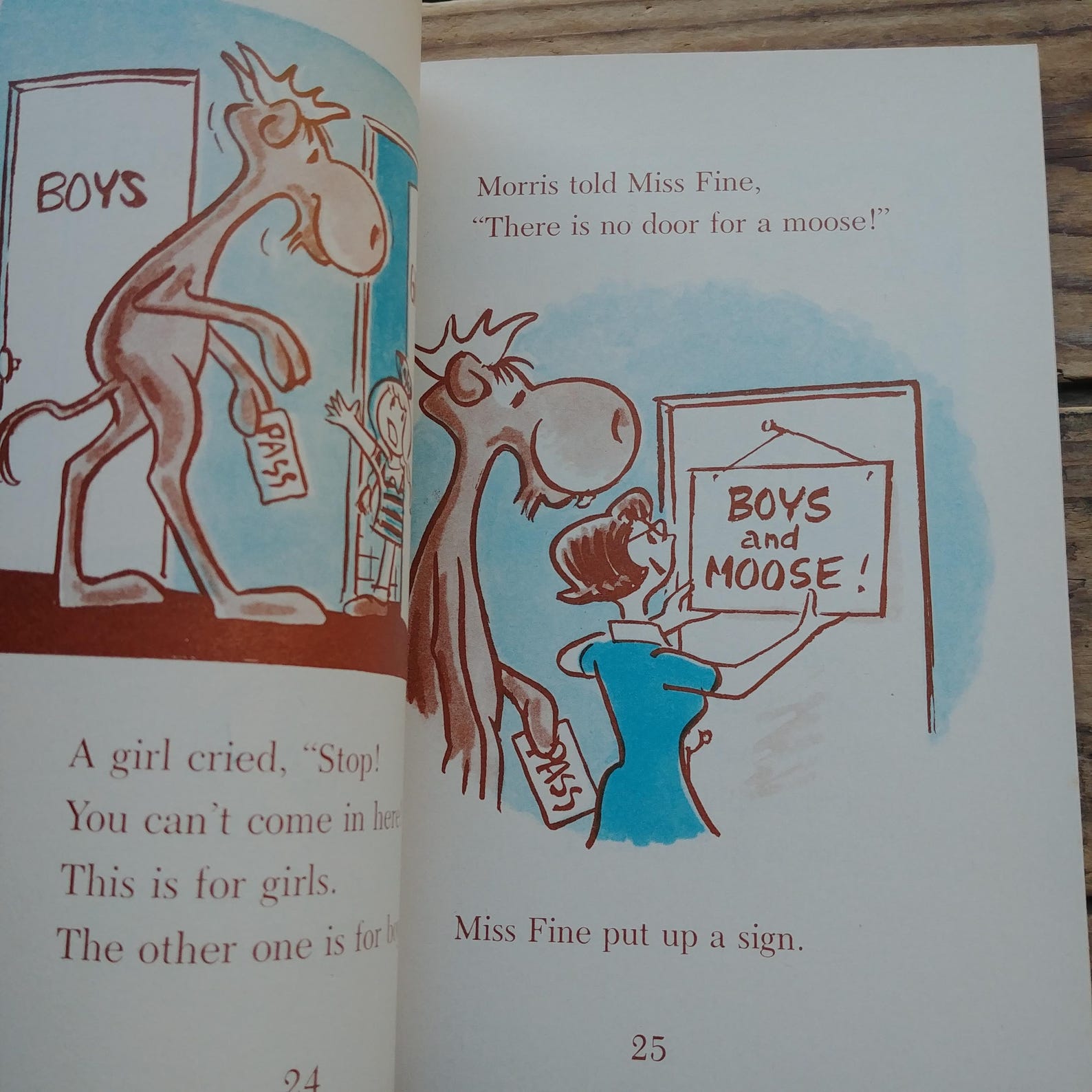 Morris the Moose Goes to School, a Paperback Children's Book 1970s, by ...