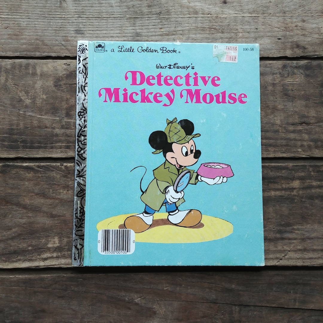 Detective Mickey Mouse, Walt Disney Books, Vintage Little Golden Book ...
