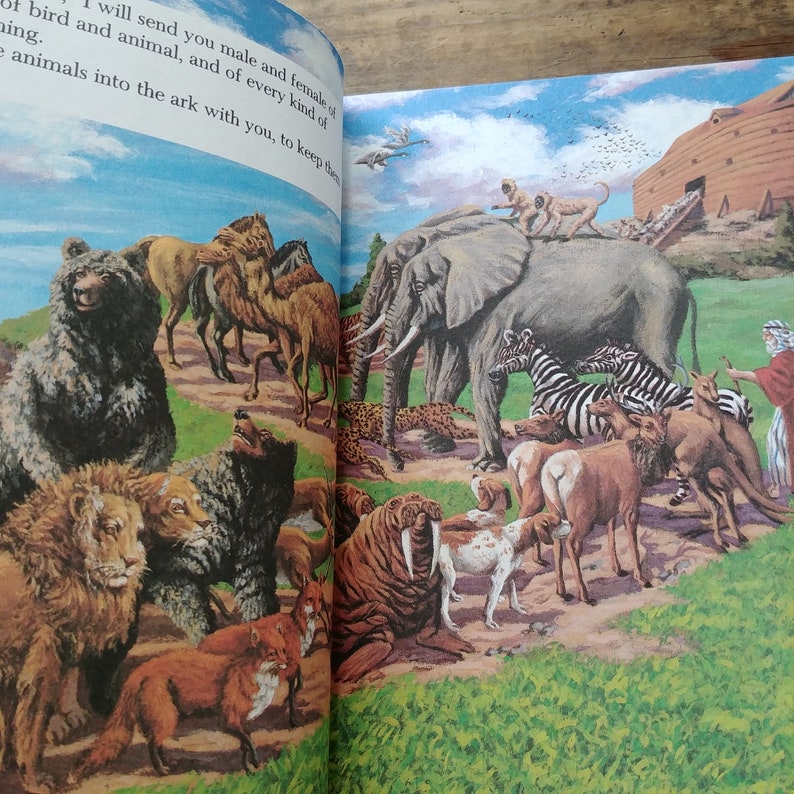 Noah's Ark Little Golden Book Bible Story | Etsy