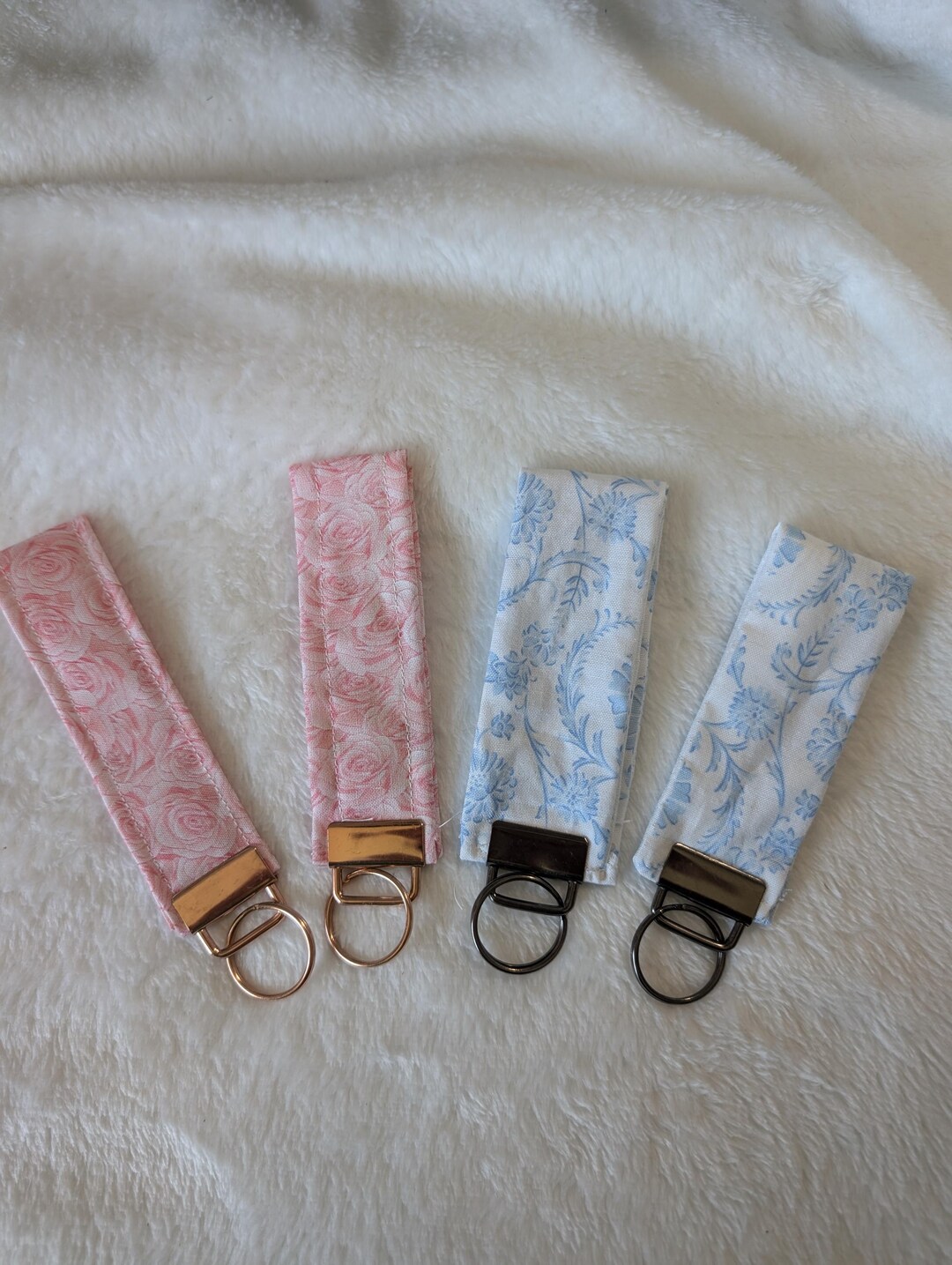 Key Rings, Looped Key Fobs, Vintage Fabric Fob, 5.5" Key Wristlet - Etsy