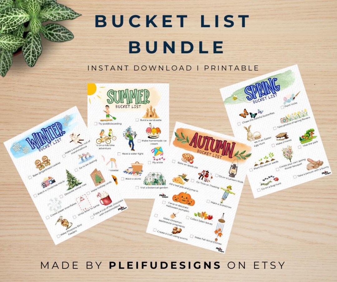 Kids' Bucket List Bundle Printable – Fun Activities & Adventures for ...