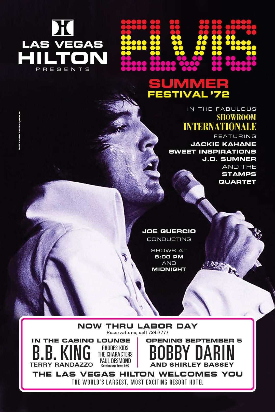 Elvis Presley 1972 Las Vegas Show Poster - Etsy