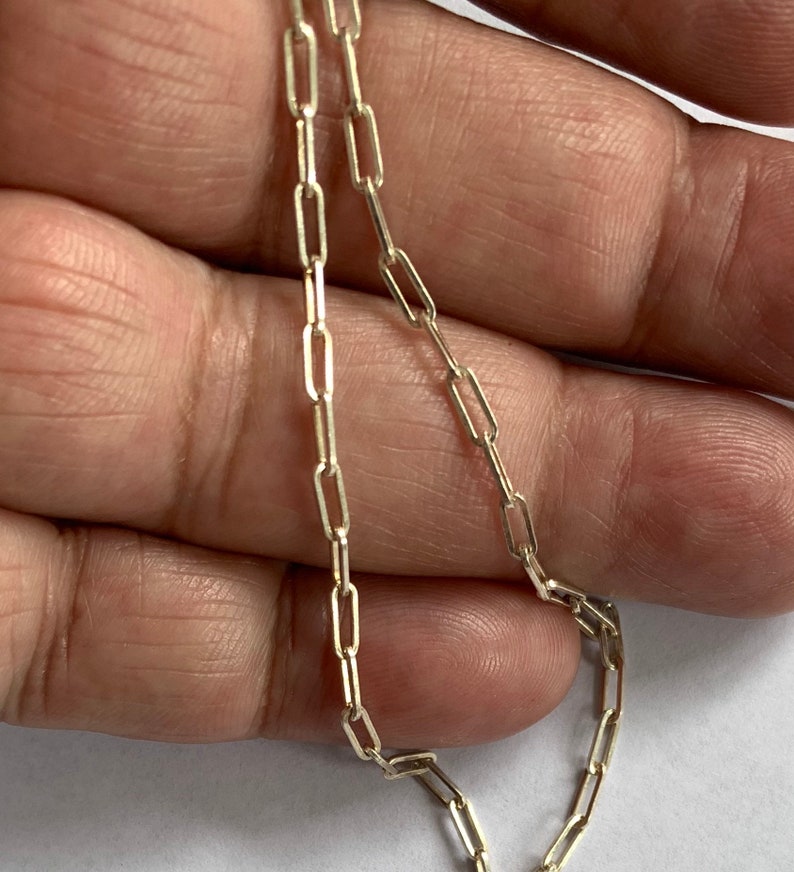 Sterling Silver Paper Clip Chain - Etsy