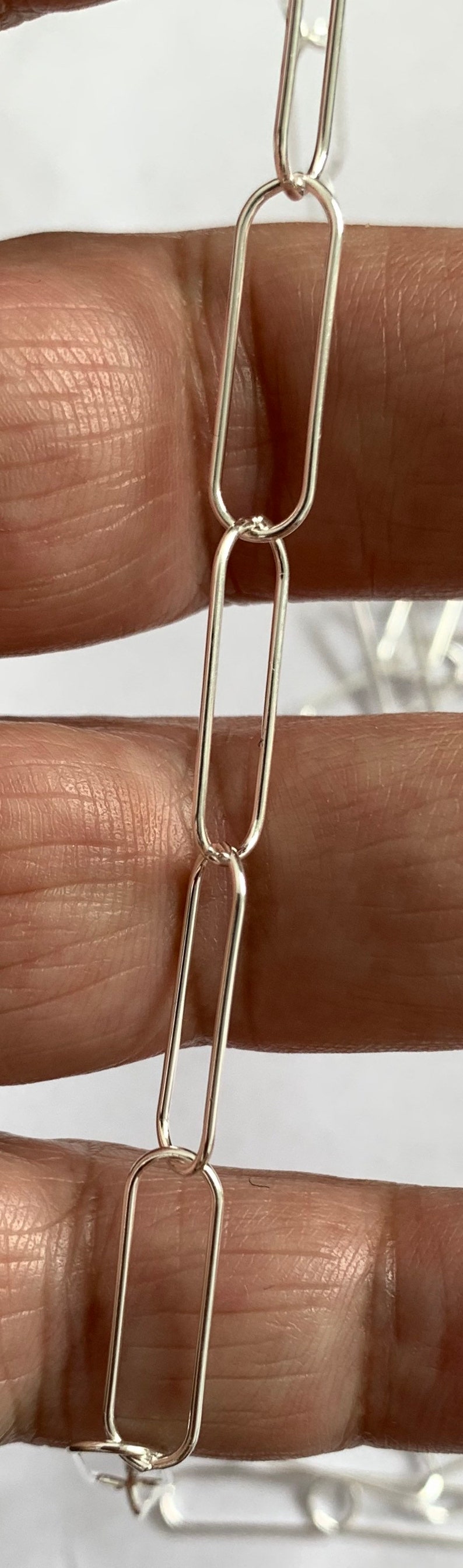 Sterling Silver Paper Clip Chain - Etsy