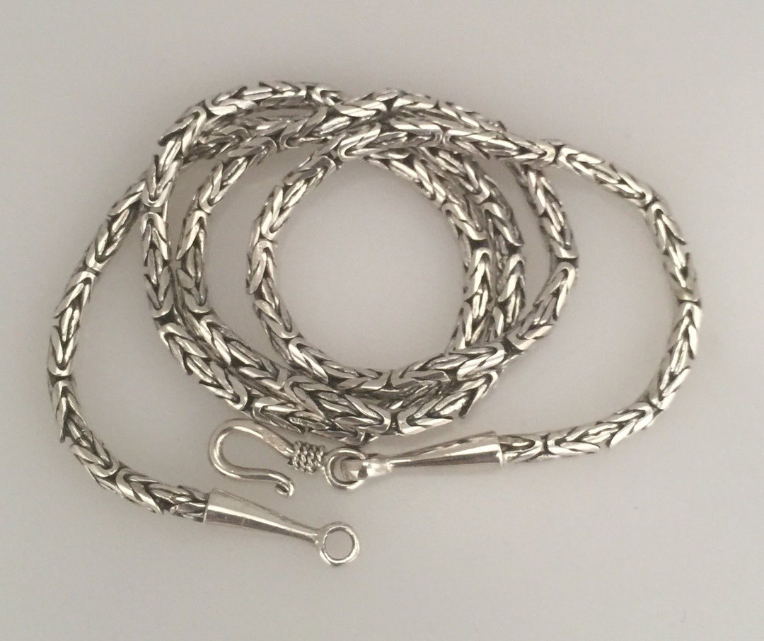 Sterling Silver Bali Chain - Etsy