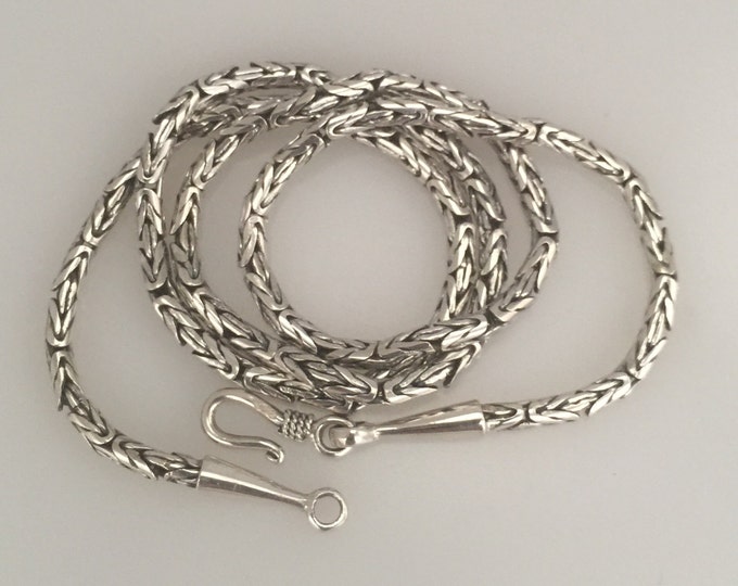 Sterling Silver Bali Chain - Etsy