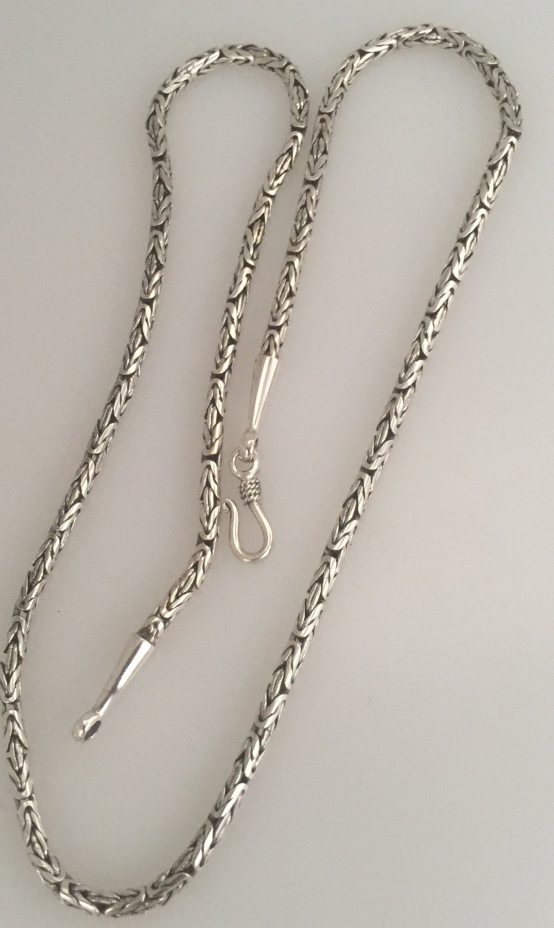 Sterling Silver Bali Chain - Etsy