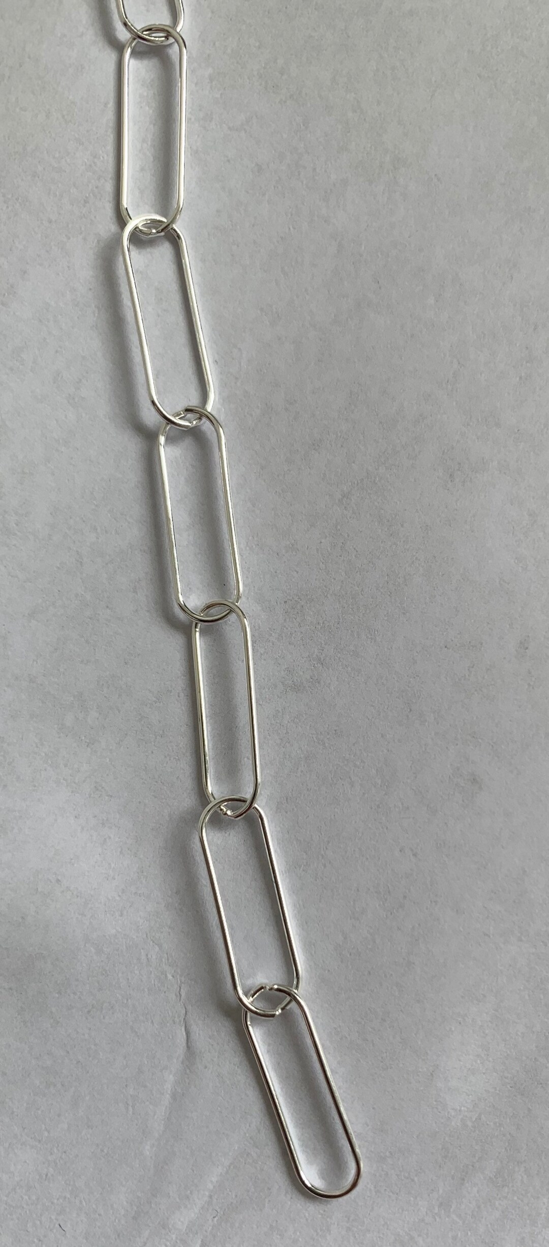 Sterling Silver Paper Clip Chain - Etsy