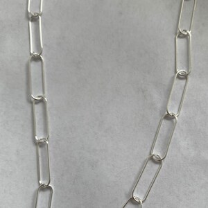 Sterling Silver Paper Clip Chain - Etsy