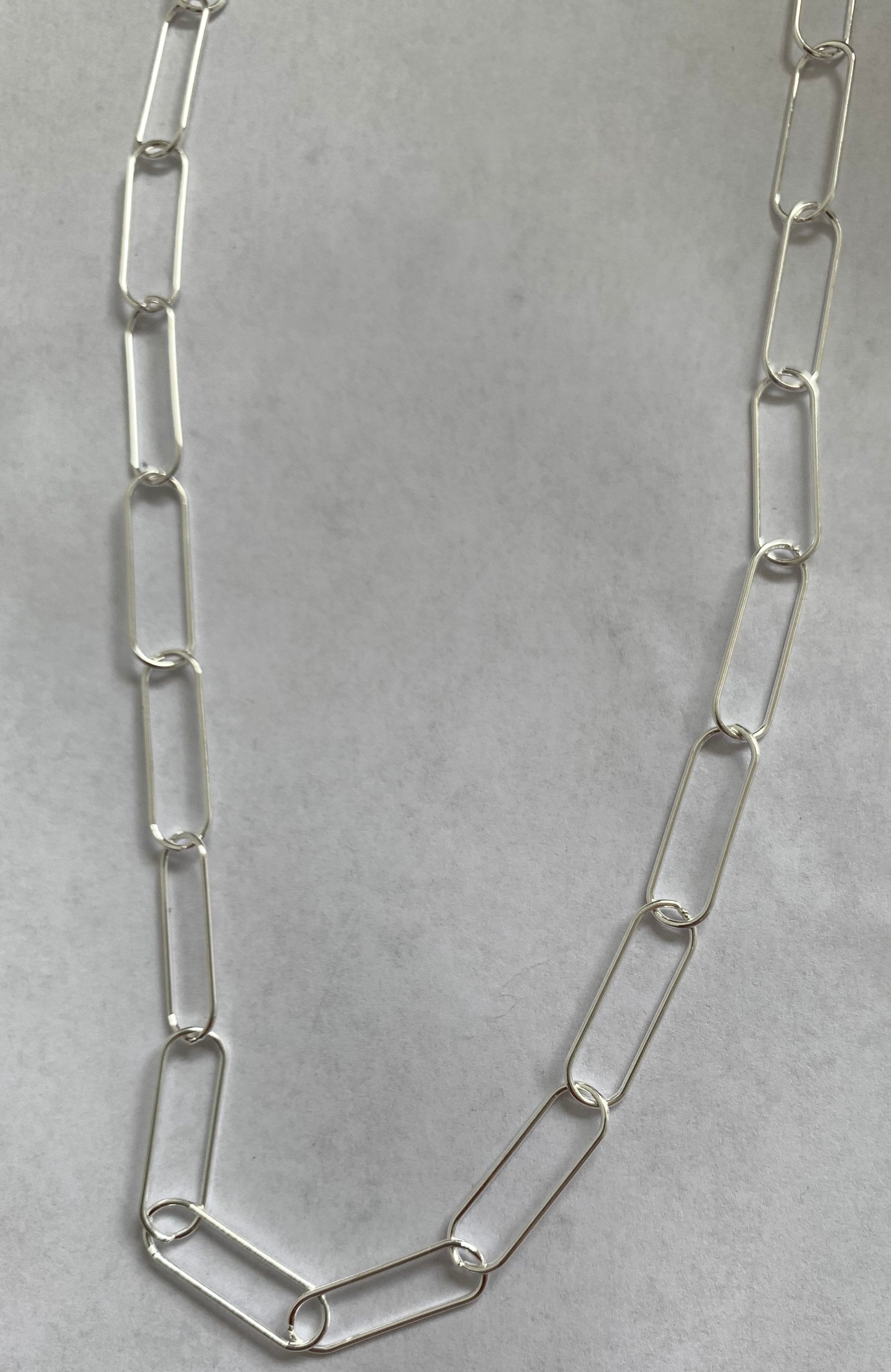 Sterling Silver Paper Clip Chain - Etsy